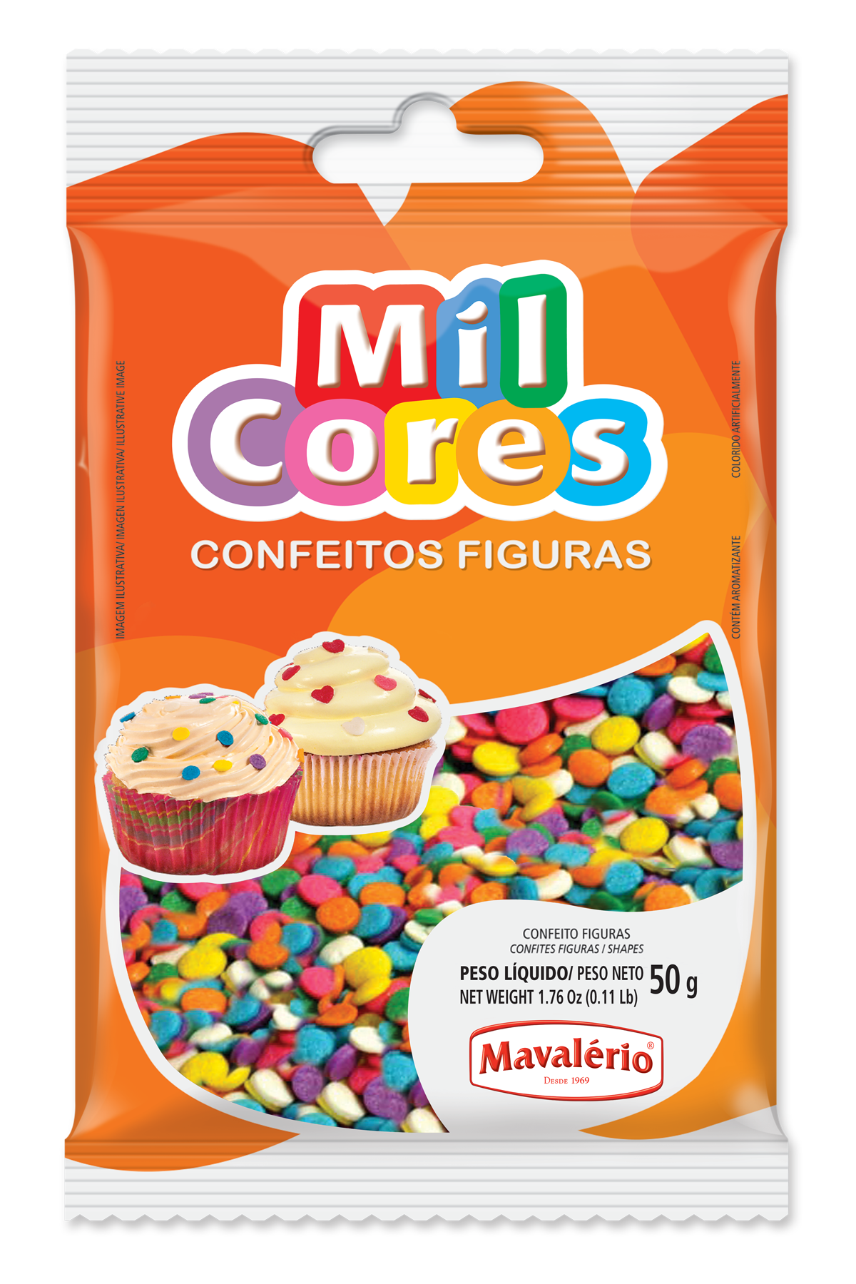 CONFEITO FIGURA CONFETE MIL CORES 🍫 Mavalério