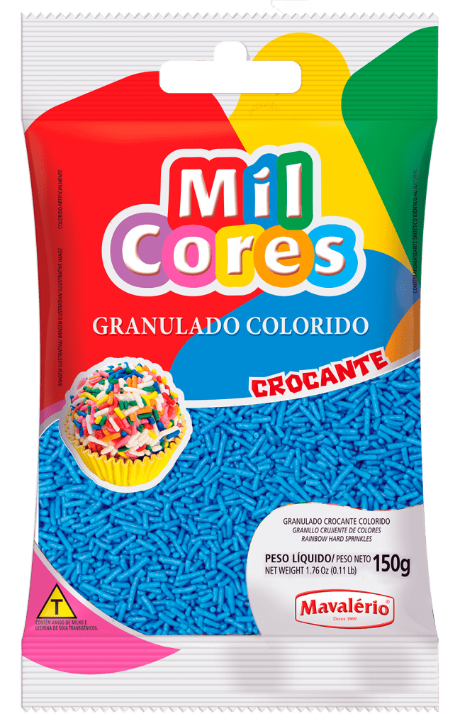 GRANULADO CROCANTE AZUL MIL CORES MAVALÉRIO 🍫 Mavalério