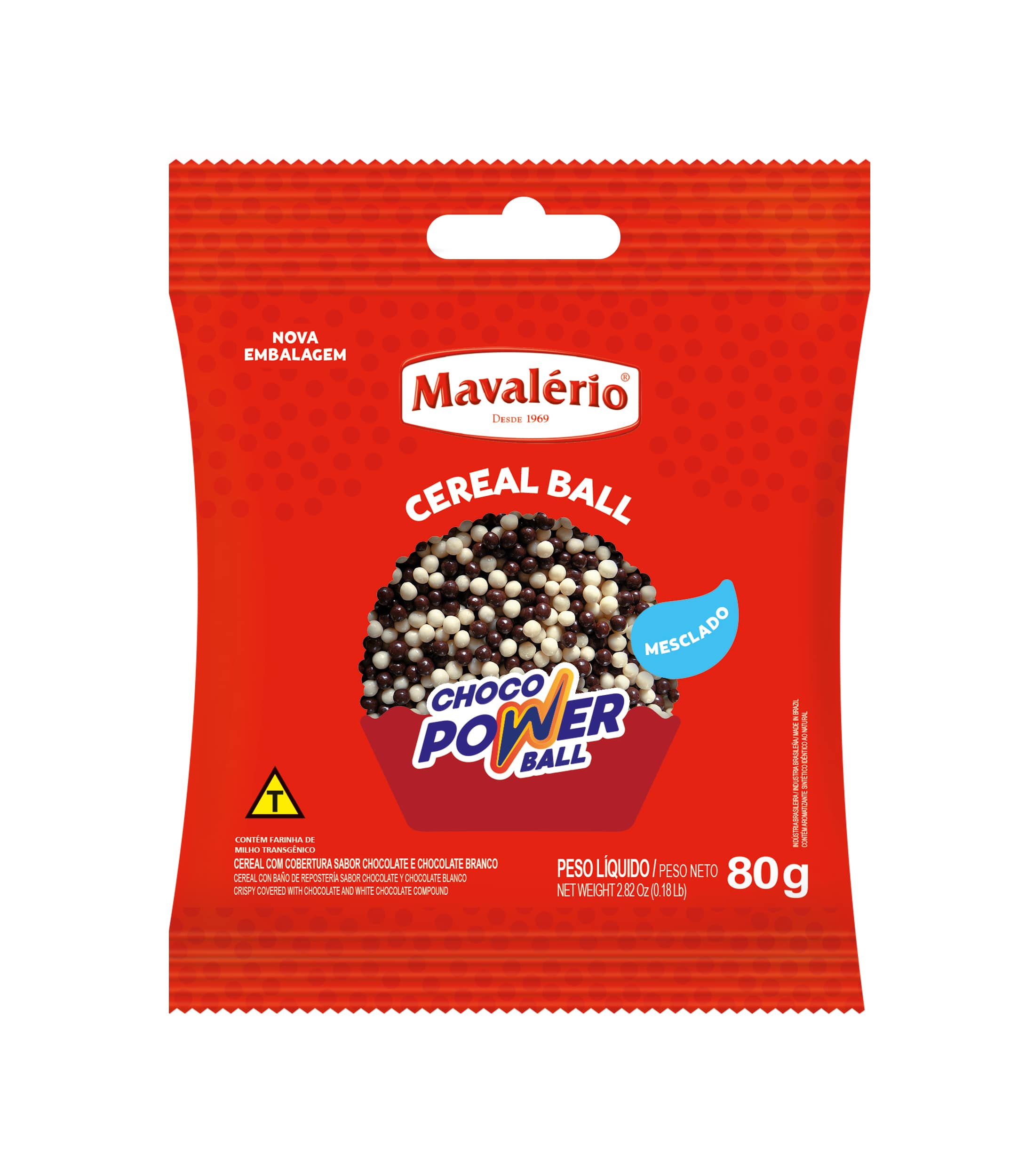 CHOCO POWER BALL MINI SABOR CHOCOLATE E CHOCOLATE BRANCO 🍫 Mavalério
