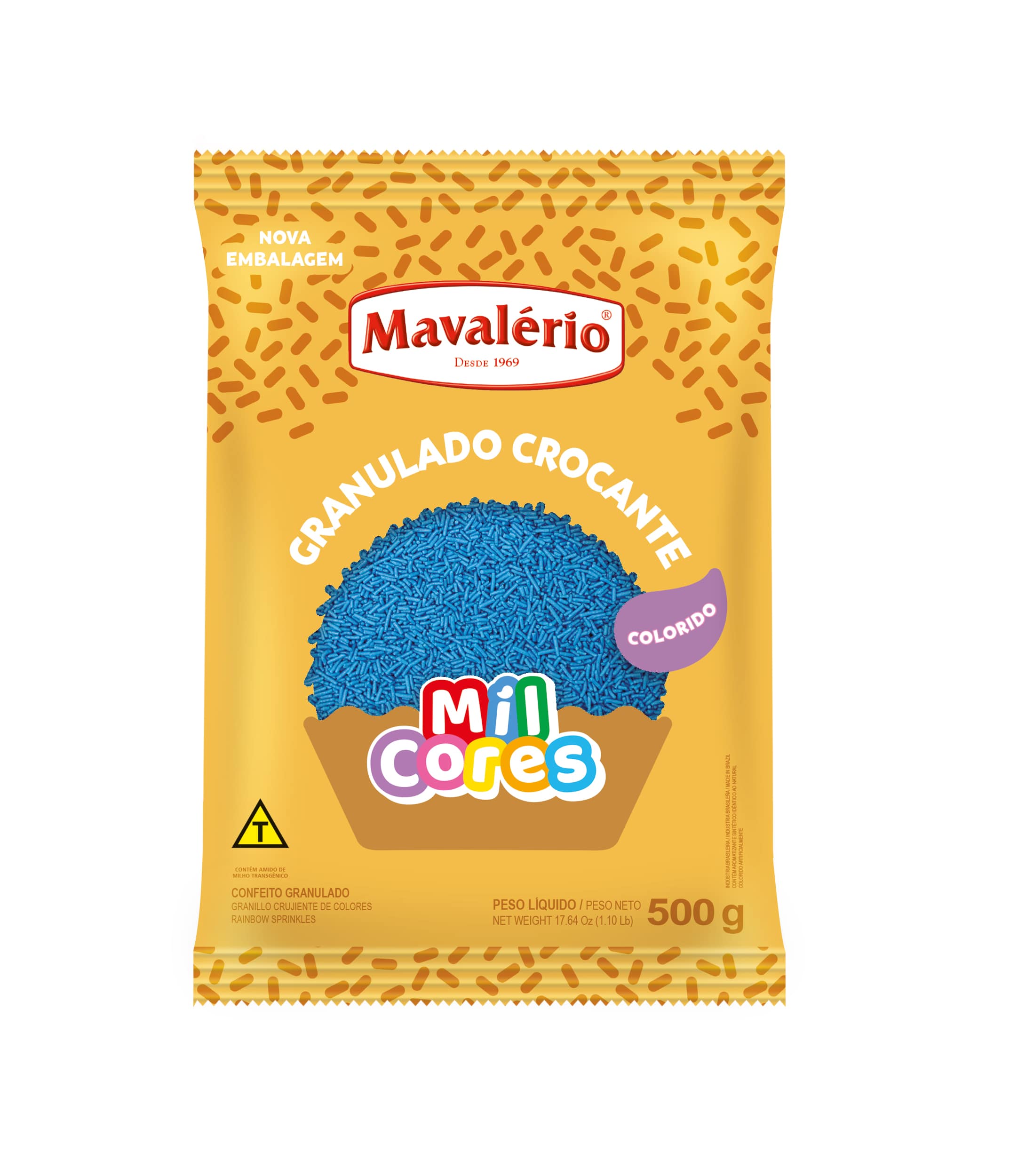 GRANULADO CROCANTE AZUL MIL CORES MAVALÉRIO 🍫 Mavalério
