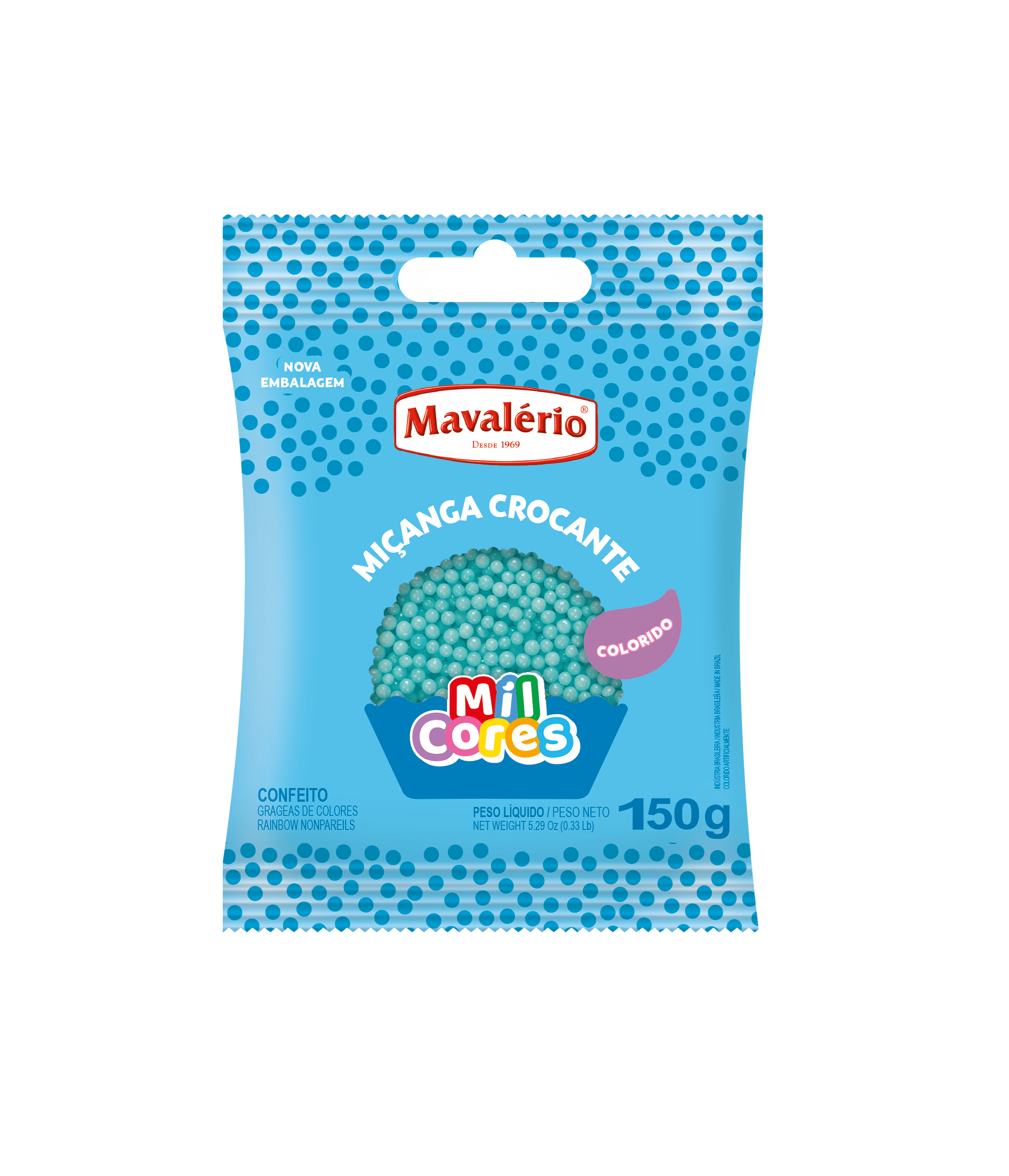 CONFEITO MIÇANGA AZUL "BABY" Nº 0 MIL CORES 🍫 Mavalério