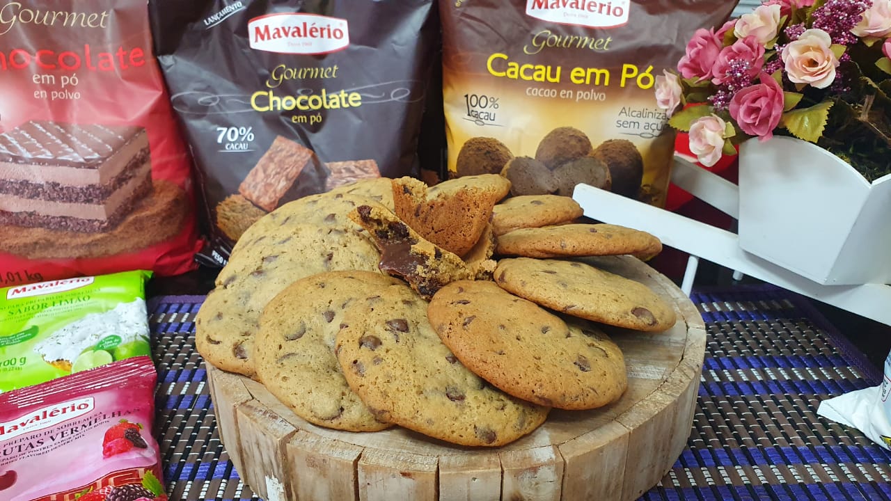 Cookies Recheado com Brigadeiro 🍫 Mavalério