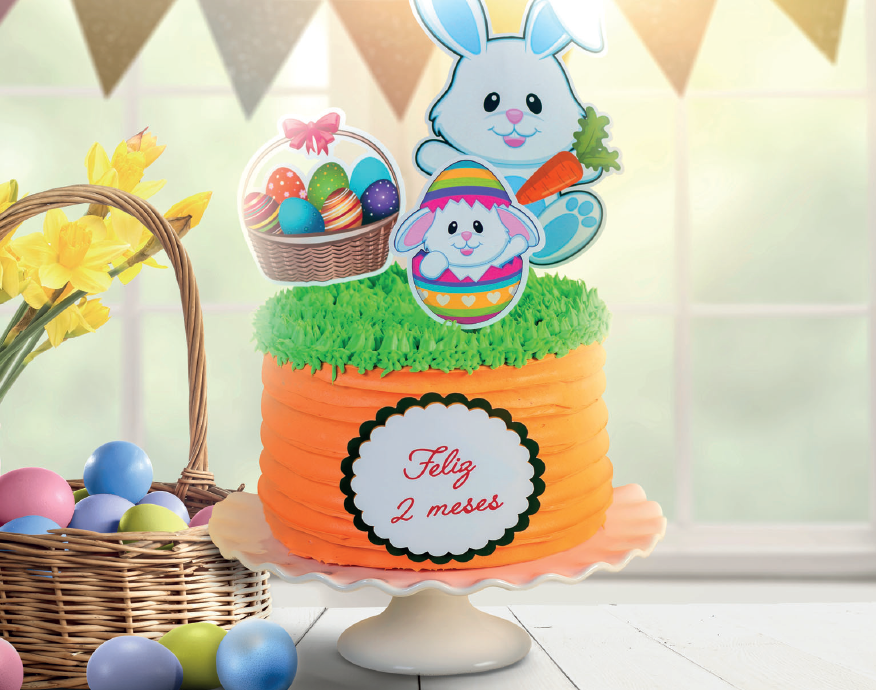 Bolo Mesversário de Páscoa 🍫 Mavalério